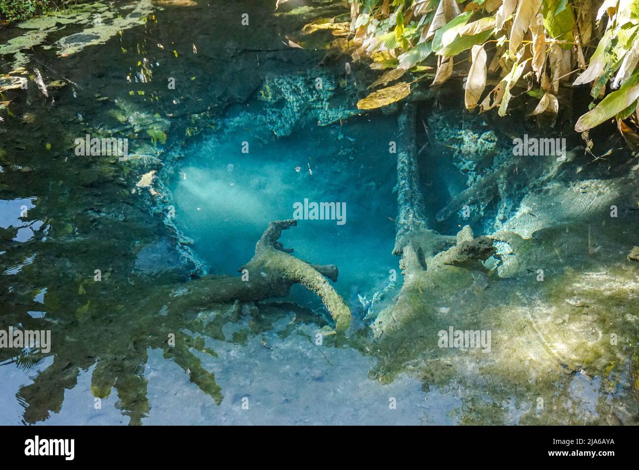 Transparent underwater cave, passage to the underworld Stock Photo - Alamy