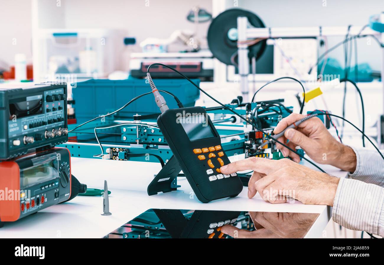 Assembling and adjust the electronics instrument for precision physical ...