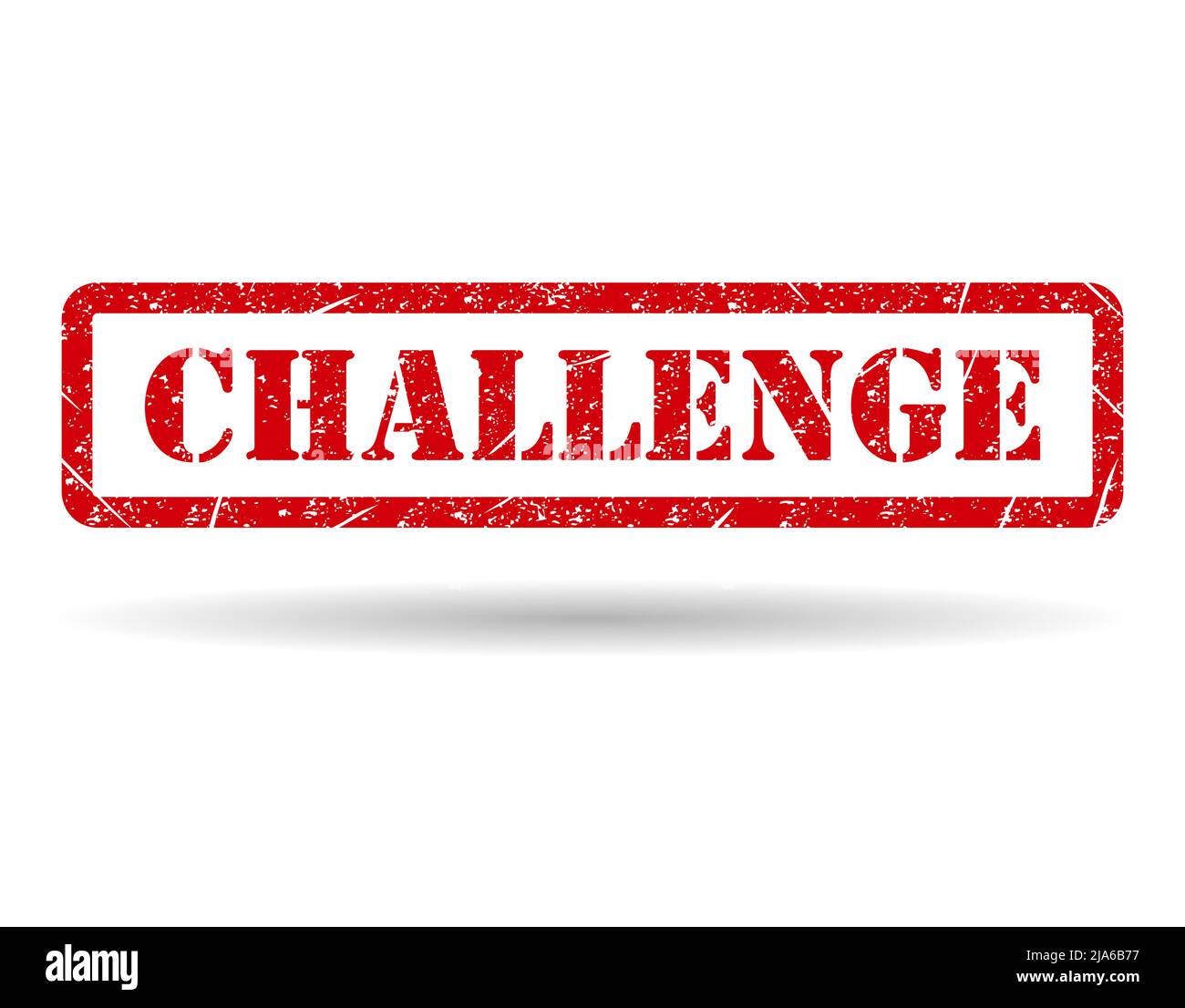 Challenge stamp symbol shadow, label sticker sign button, text banner ...