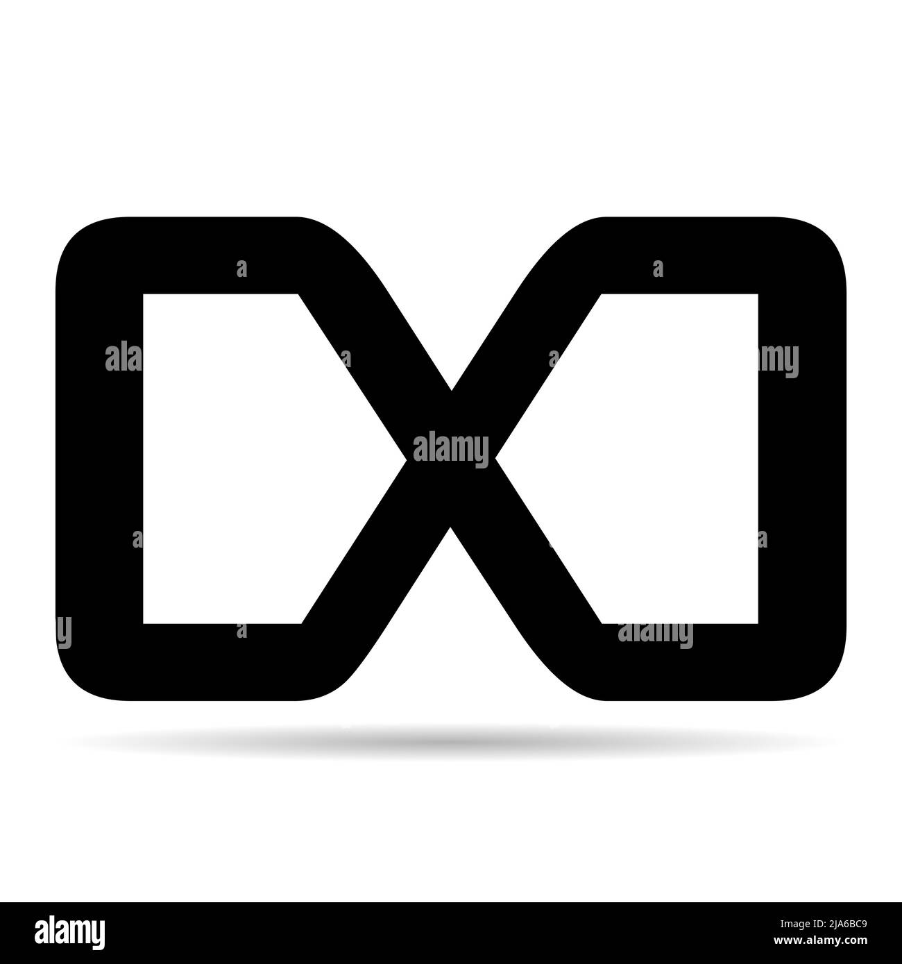 Infinity geometric icon shadow, mathematical tattoo symbol, endless ...