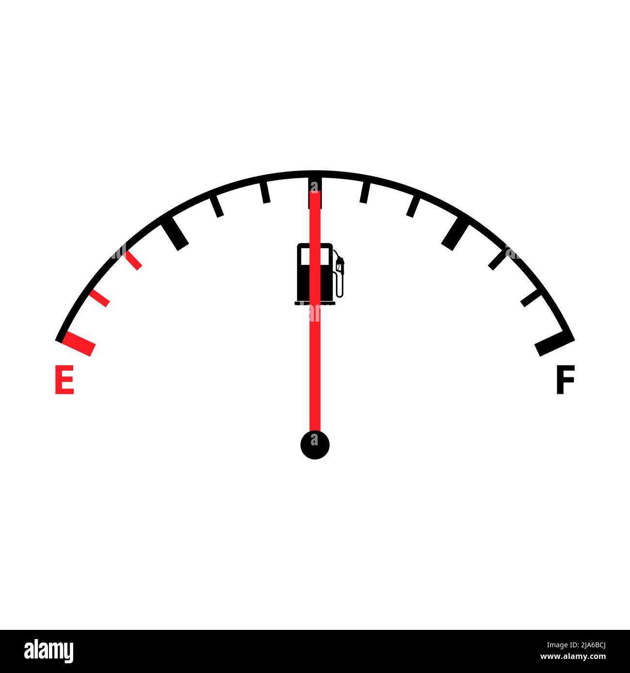 Fuel car indicator icon, gauge petrol automobile meter symbol, control ...