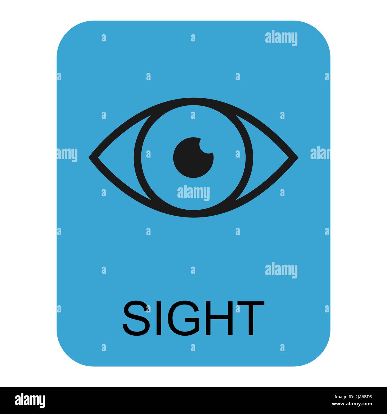 Human anatomy flat eye icon, sight health organ vector illustration ...