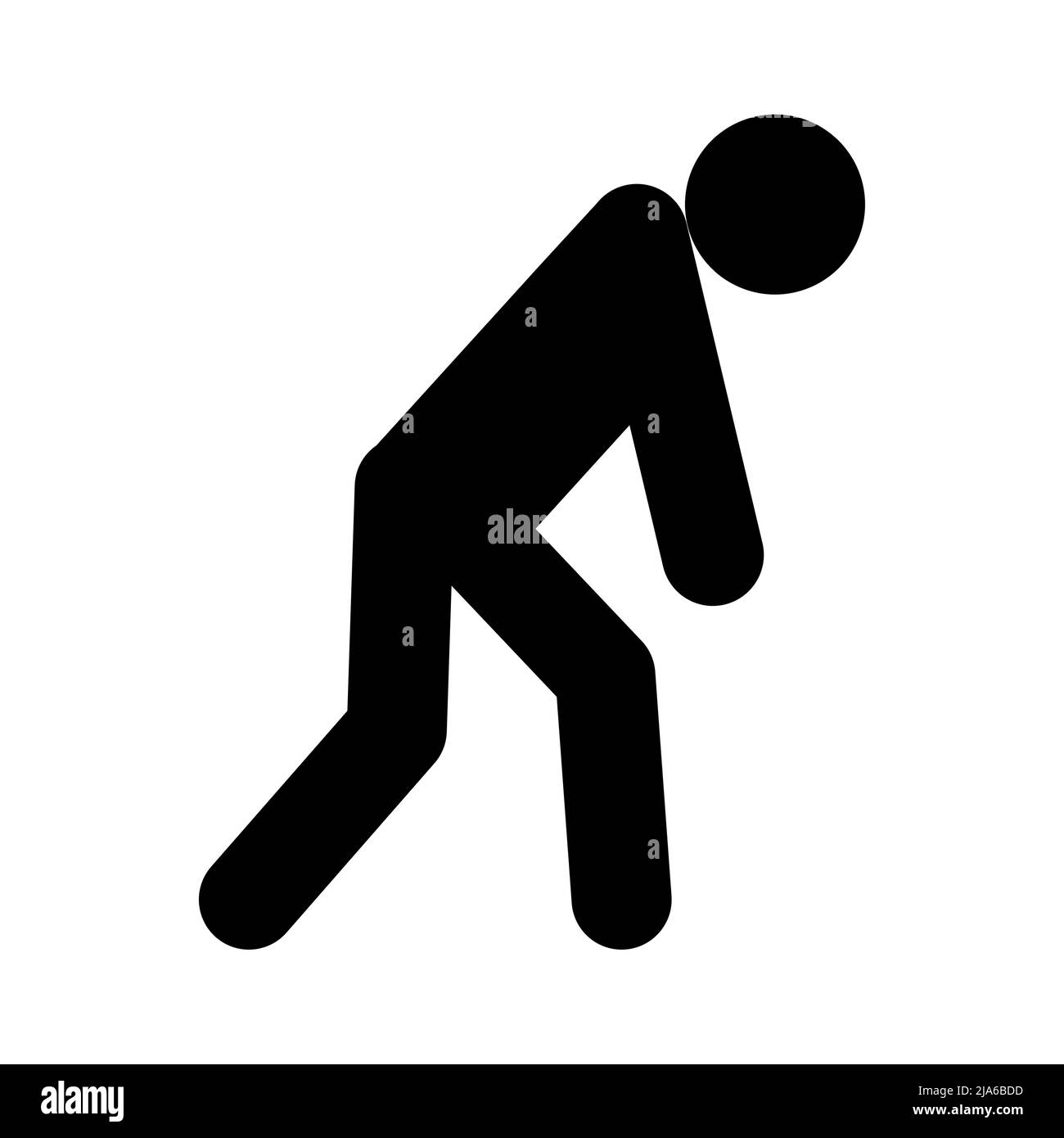 Tired man icon, sleep emotion tired sign, bored concept symbol, graphic ...