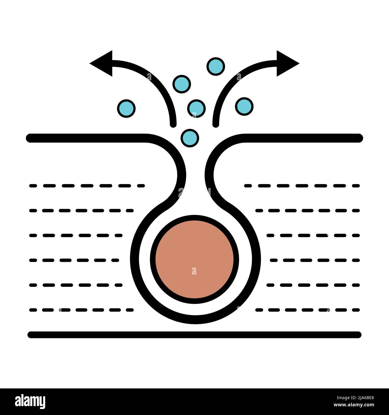 Cleaning pore icon, blackhead dermatology skin problem, acne skincare ...