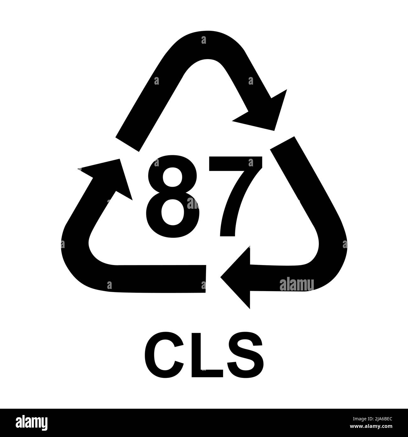 Composite symbol, ecology recycling sign isolated on white background ...