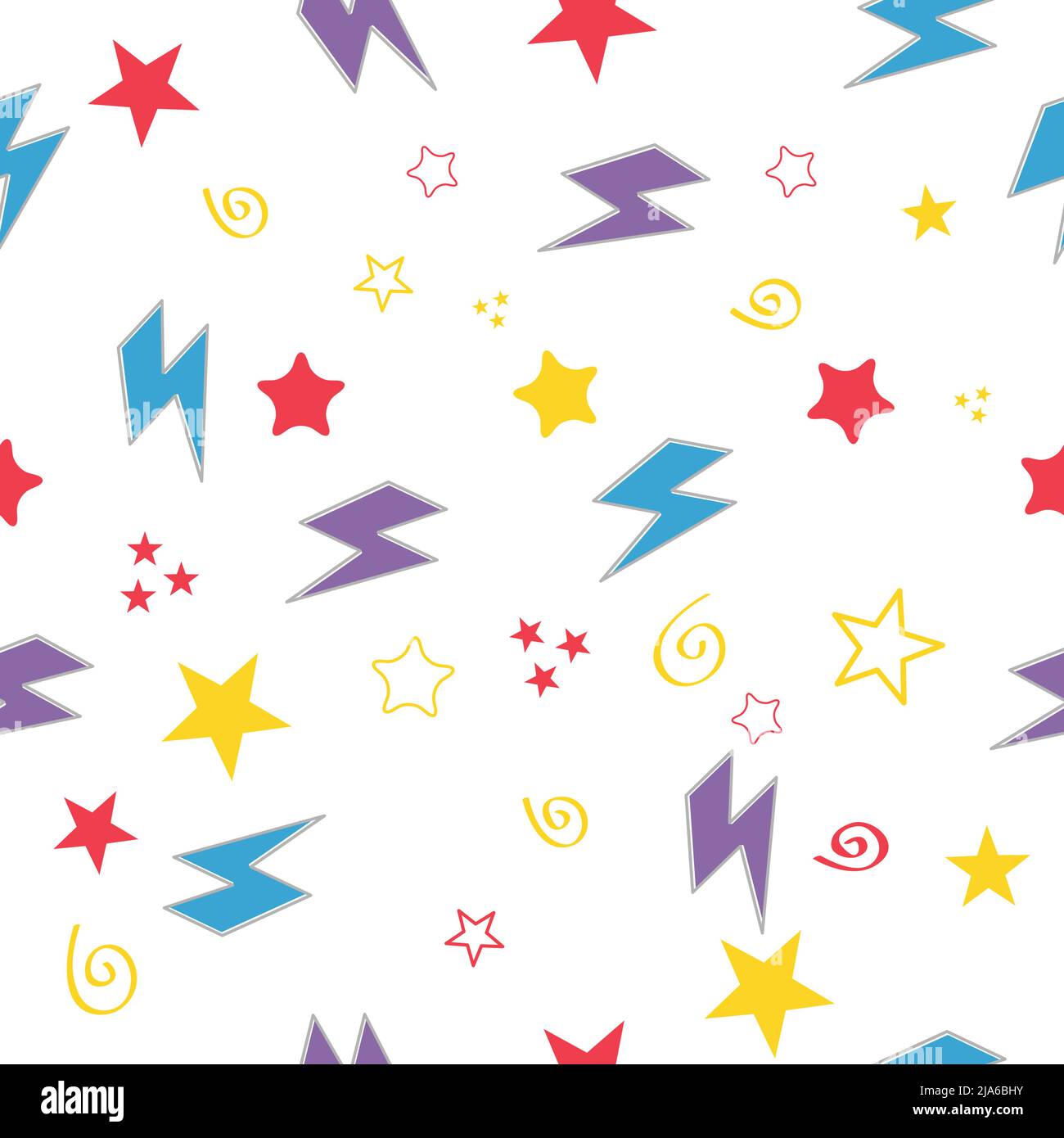 Flash graphic element seamless background, thunder modern cover pattern ...