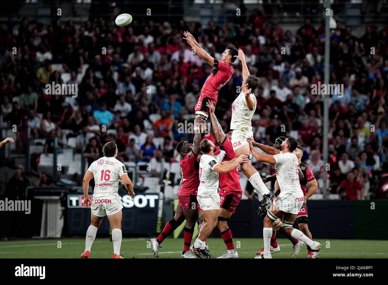 Dylan Cretin of Lyon during the rugby European Challenge Cup Final ...