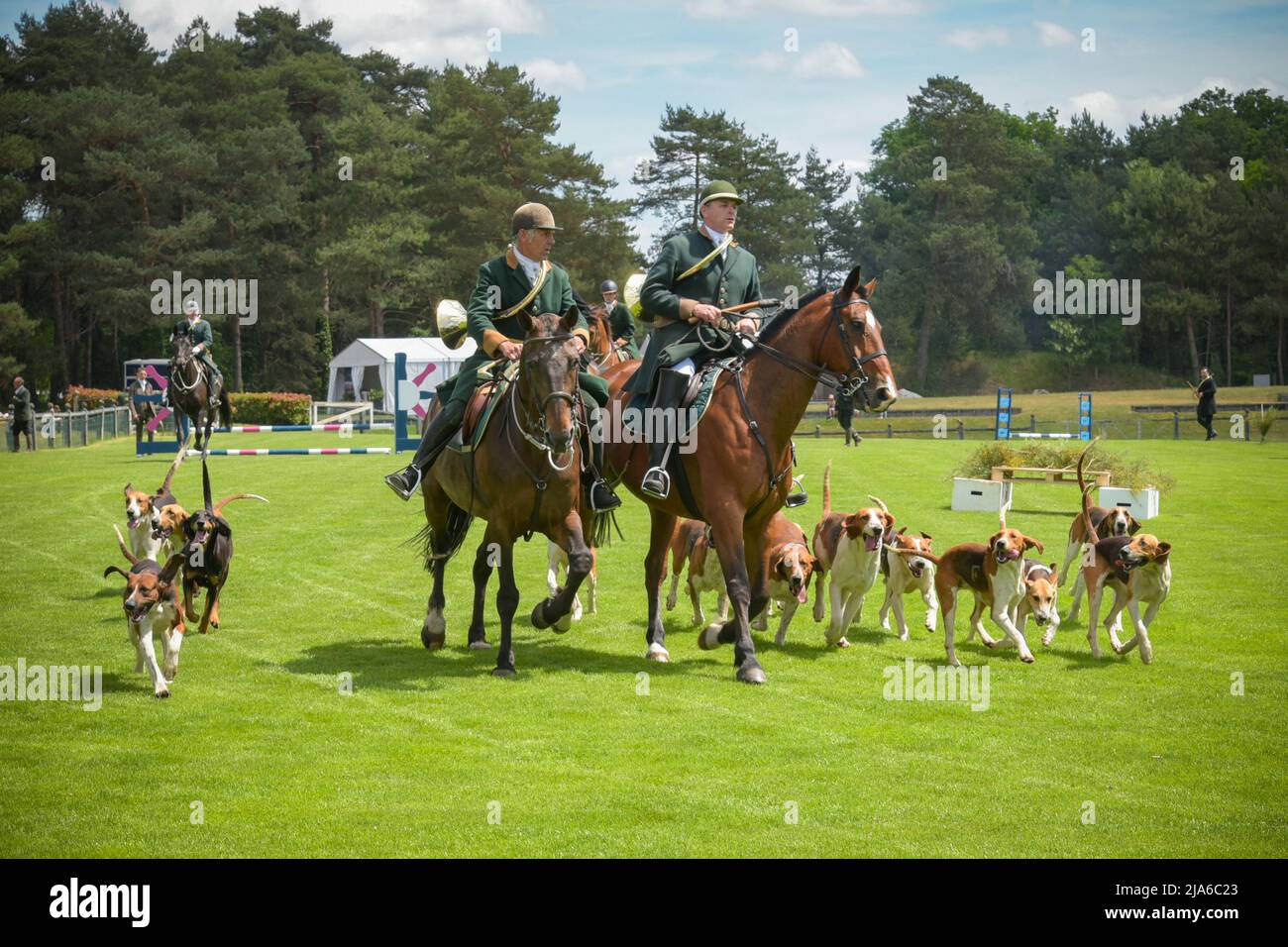 Fontainebleau - France - May 2022: demonstration of hunting with hounds ...