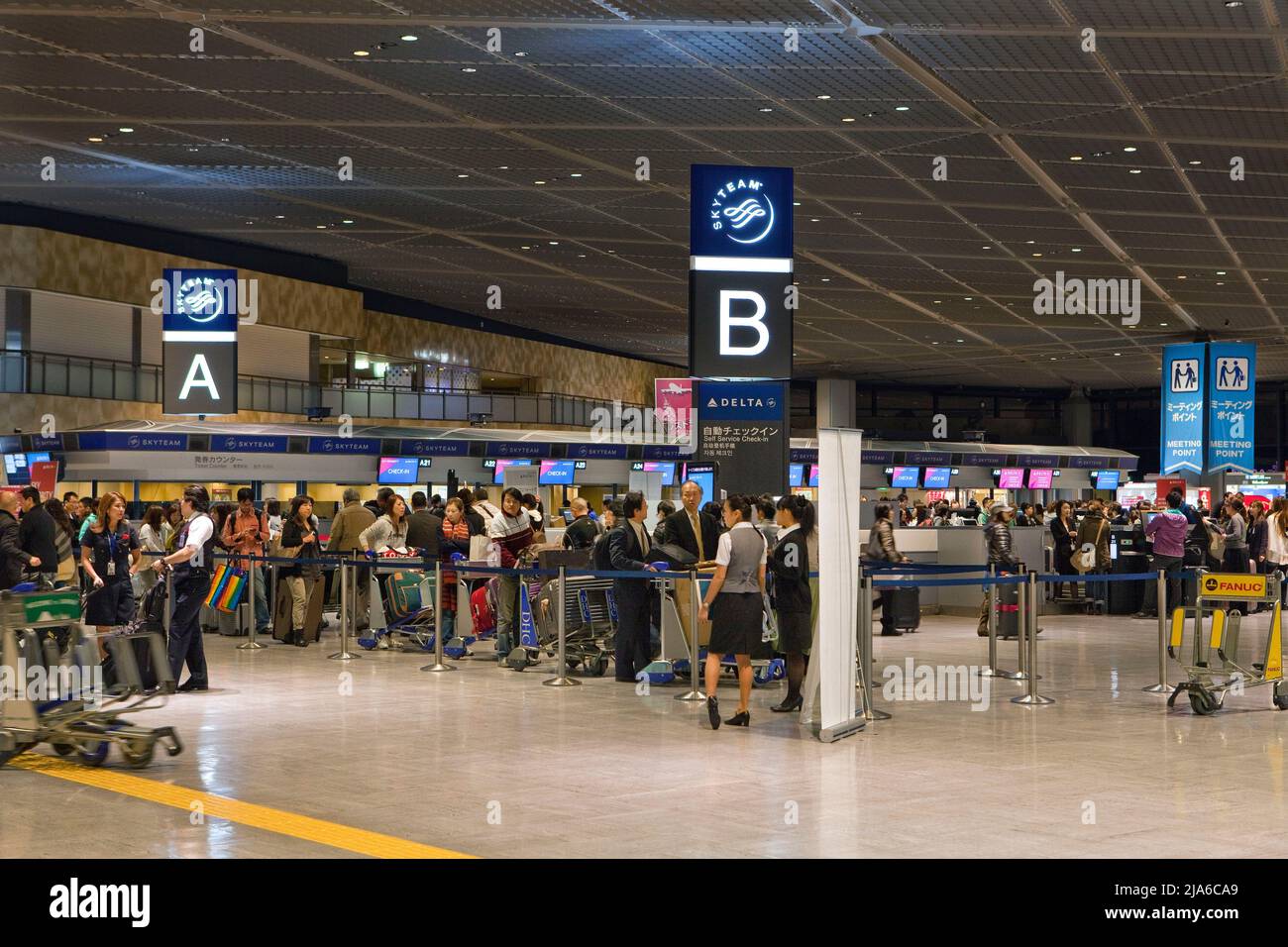 Check in counter Narita Airport near Tokyo Japan Stock Photo - Alamy