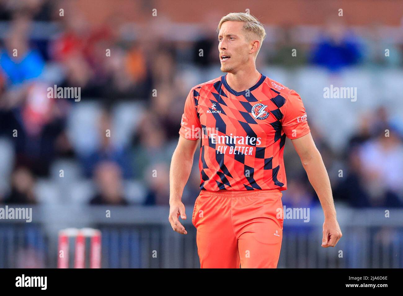 Luke Wood of Lancashire Lightning Stock Photo - Alamy