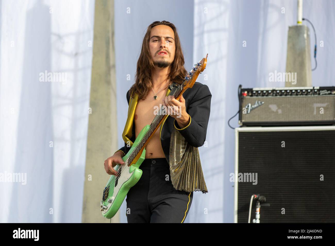 Sam Kiszka of Greta Van Fleet during BottleRock Music Festival on May ...