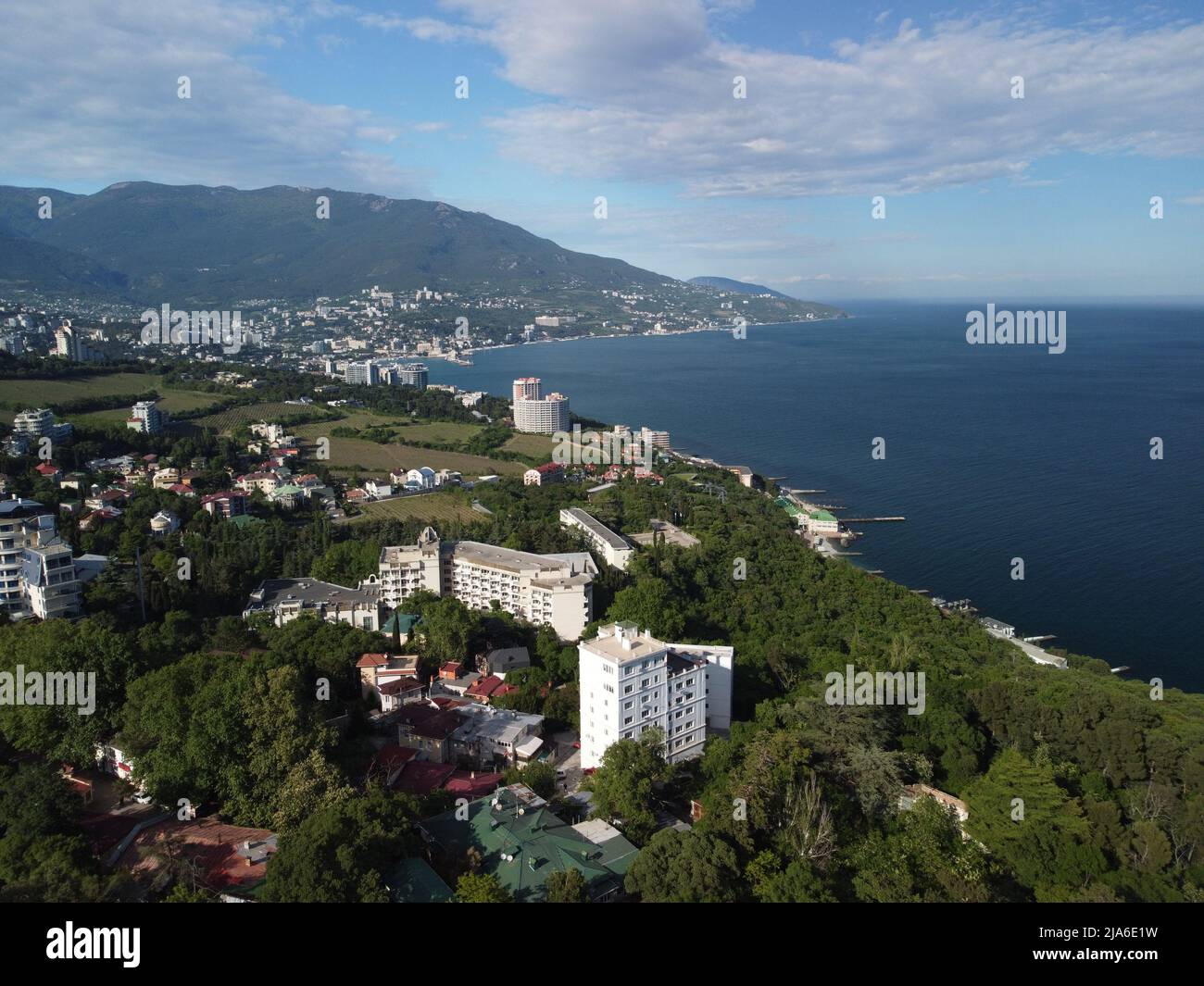 Aerial View of Livadia Palace - located on the shores of the Black Sea ...