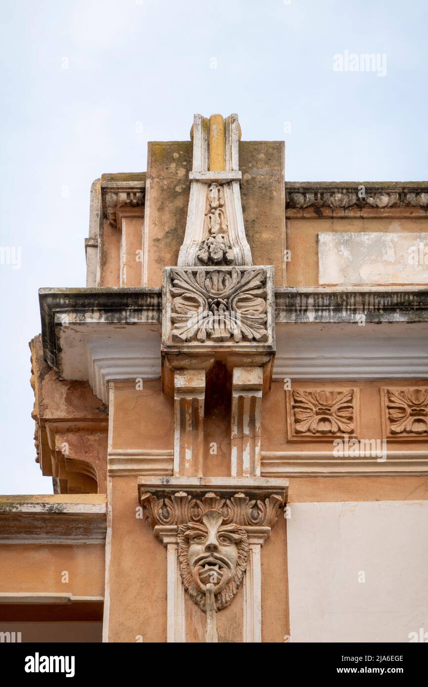 Typical architecture of Algarve rustic buildings with intricate designs ...