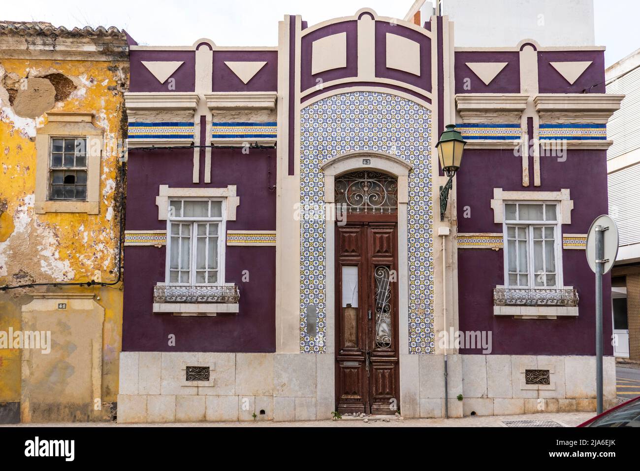 Typical architecture of Algarve rustic buildings with intricate designs ...