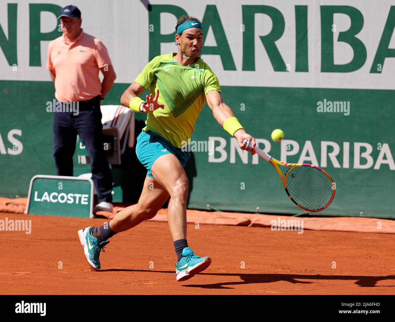Rafael Nadal of Spain during day 6 of the French Open 2022, Roland ... Rafael Nadal of Spain during day 6 of the French Open 2022, Roland ...