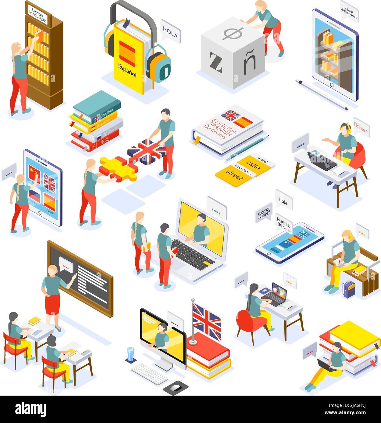 English conversation teacher Stock Vector Images - Alamy