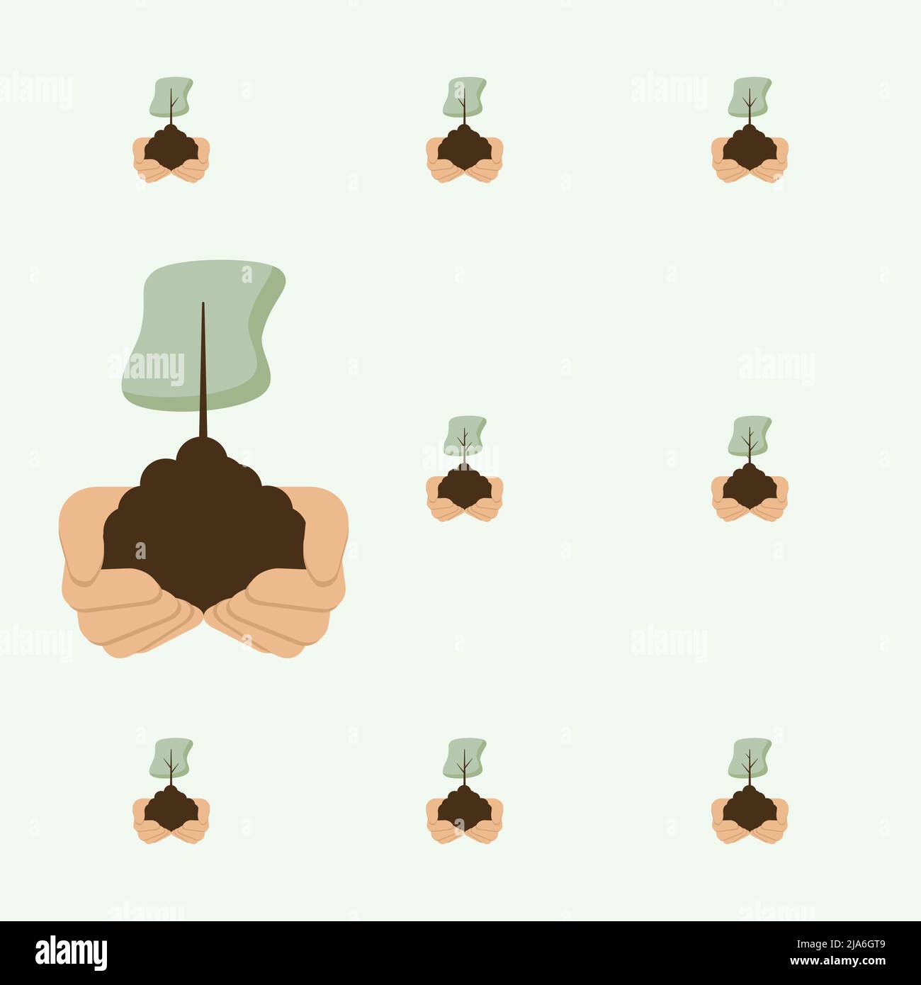 Giving Tree Hands Hold Green Trees Natural Environment Nature ...