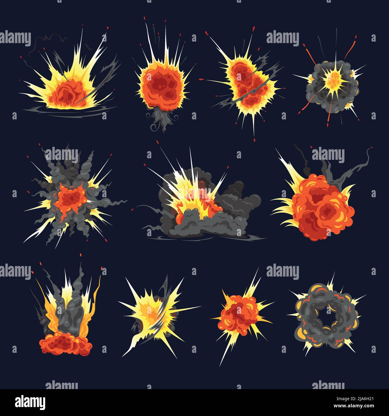 Ash explosions Stock Vector Images - Alamy