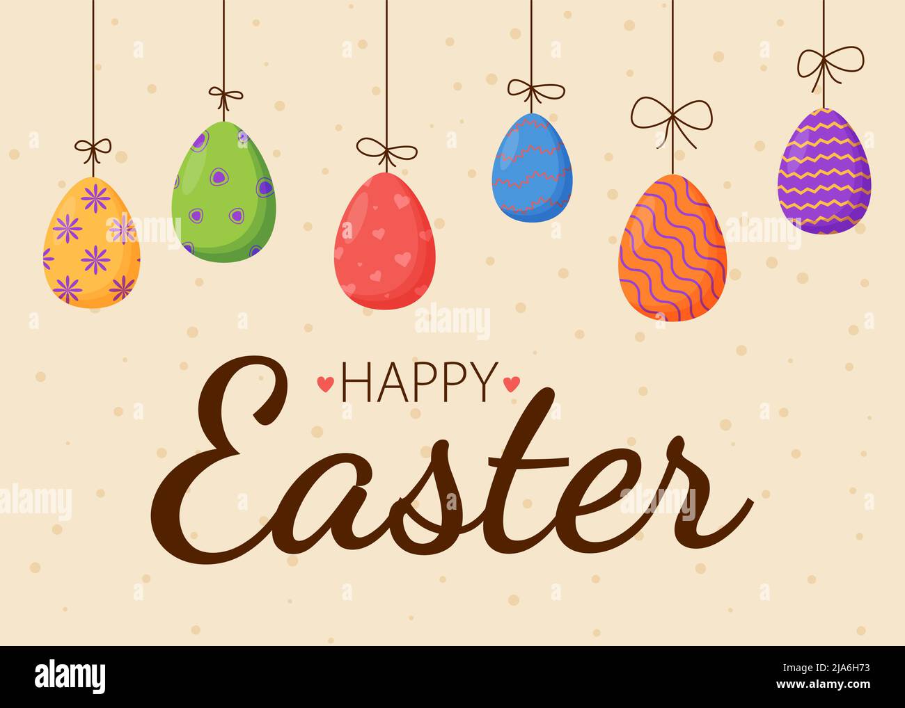 Happy Easter lettering. Spring holiday. Happy easter eggs. Happy Easter ...