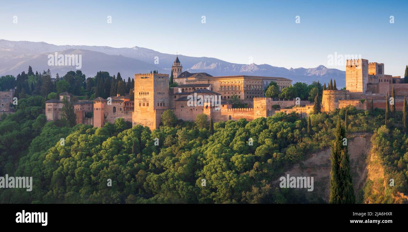 Panoramic view alhambra sunset hi-res stock photography and images - Alamy