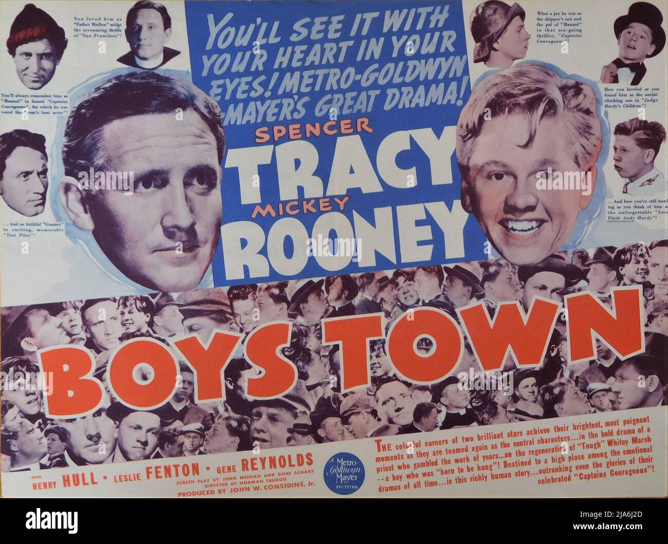 SPENCER TRACY as Father Flanagan and MICKEY ROONEY in BOYS TOWN 1938 ...