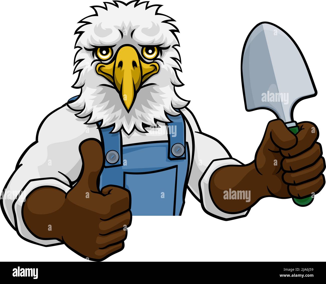 Eagle Gardener Gardening Animal Mascot Stock Vector Image & Art - Alamy
