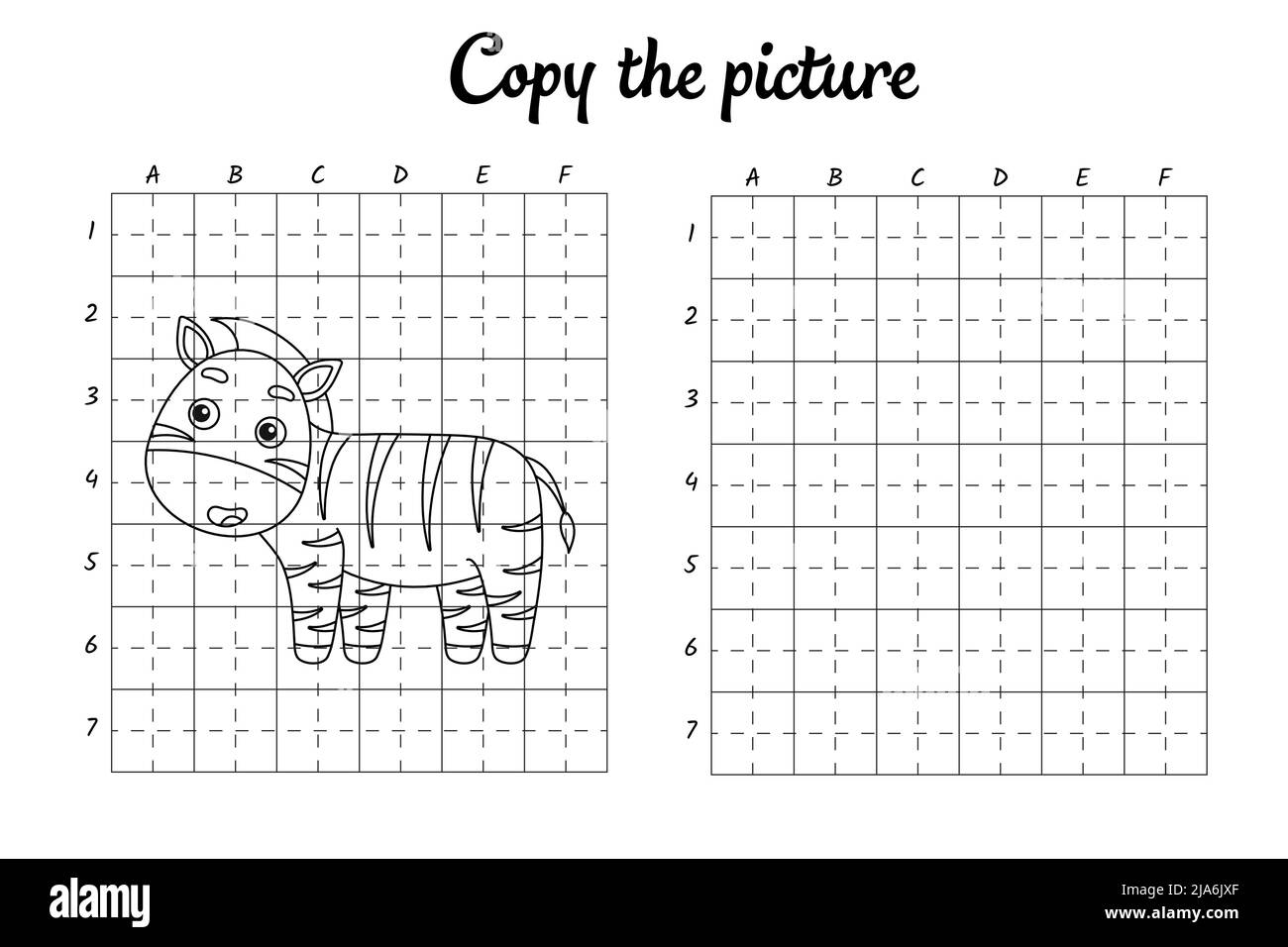 Copy the picture. Draw by grid. Coloring book pages for kids ...