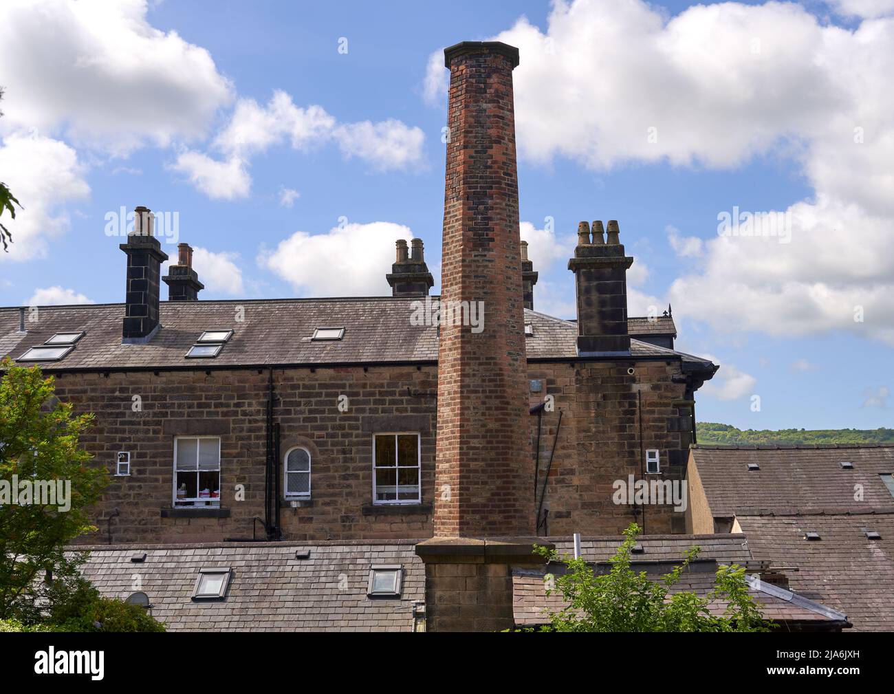 Industrial buildings in Matlock Town, Derbyshire, UK Stock Photo - Alamy