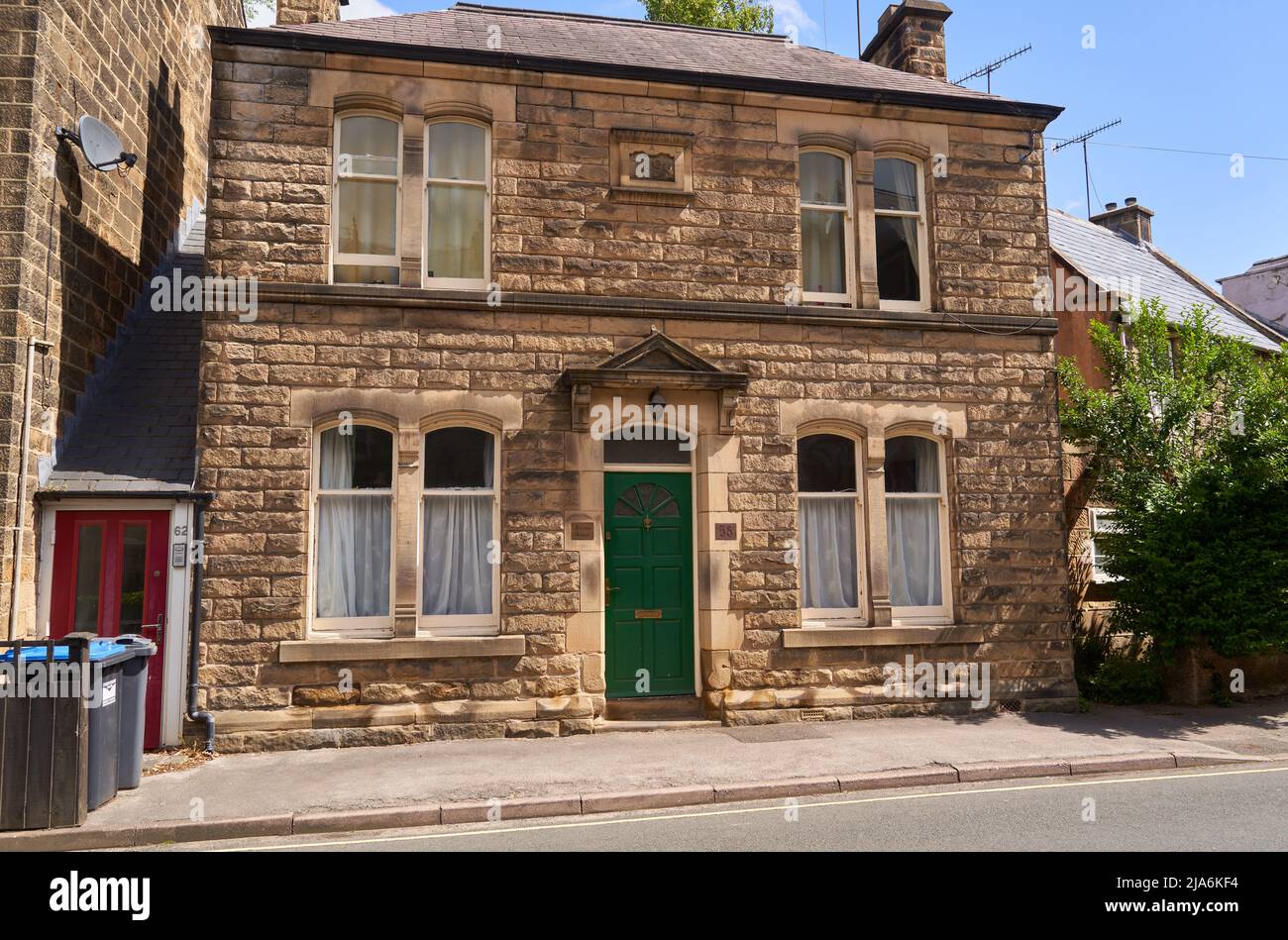Traditional house front door example Stock Photo - Alamy