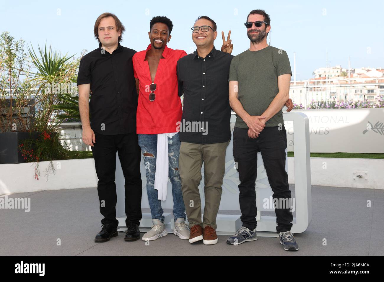 Cannes, France. 28th May 2022. Vytautas Katkus, Amartei Armar, Abinash ...