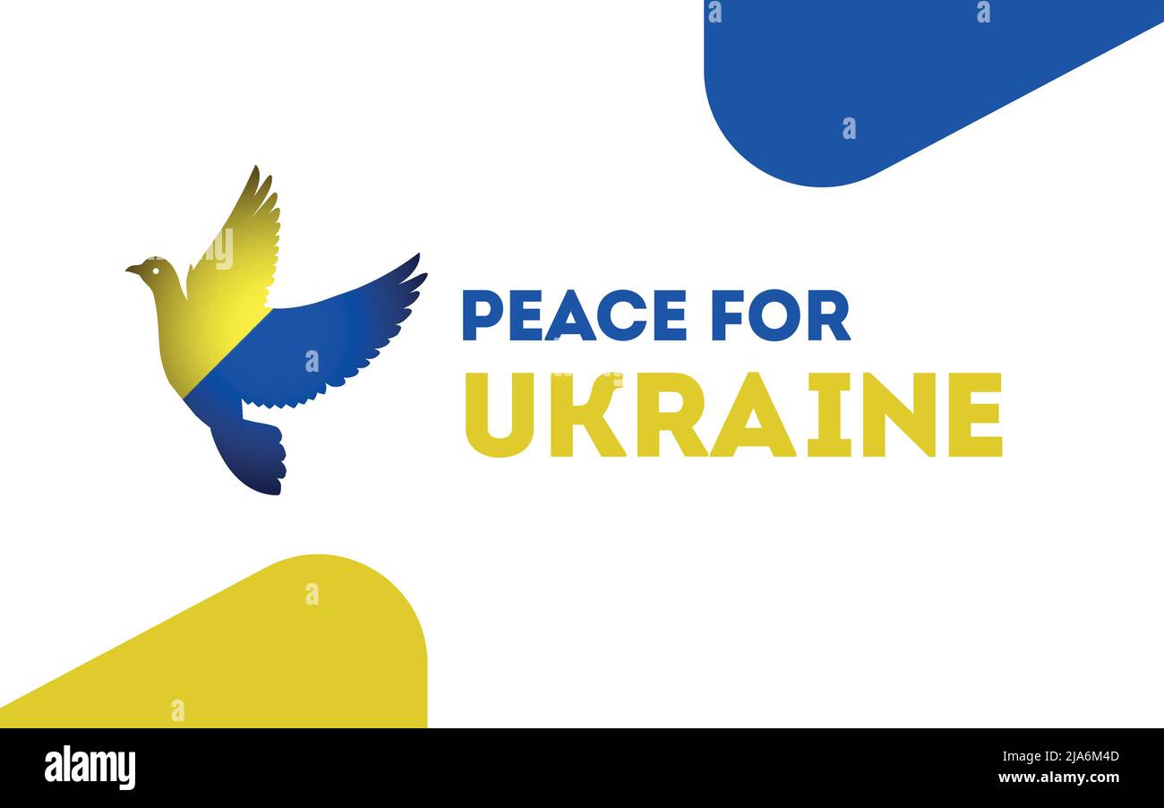 Peace for ukraine with flag and dove bird Stock Vector Image & Art - Alamy