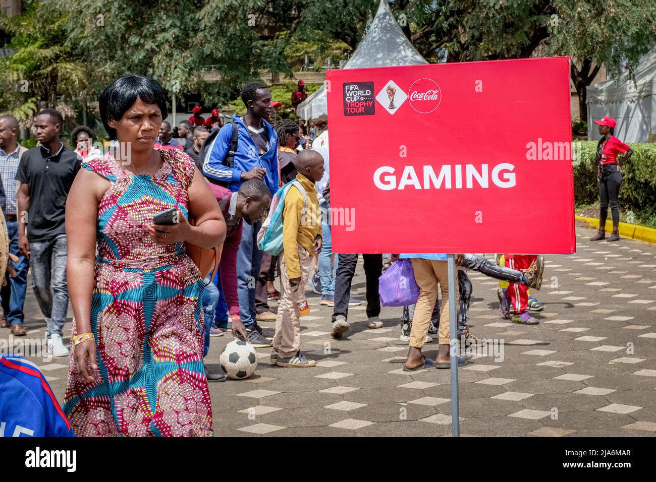 Nairobi, Kenya. 27th May, 2022. People arrive at the Kenyatta ...