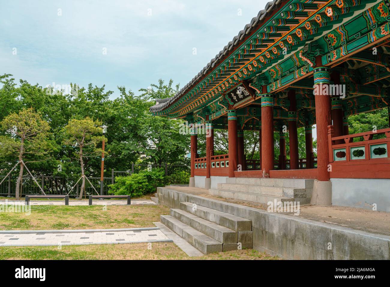 Namsan park, Korean traditional architecture in Cheonan, Korea Stock ...