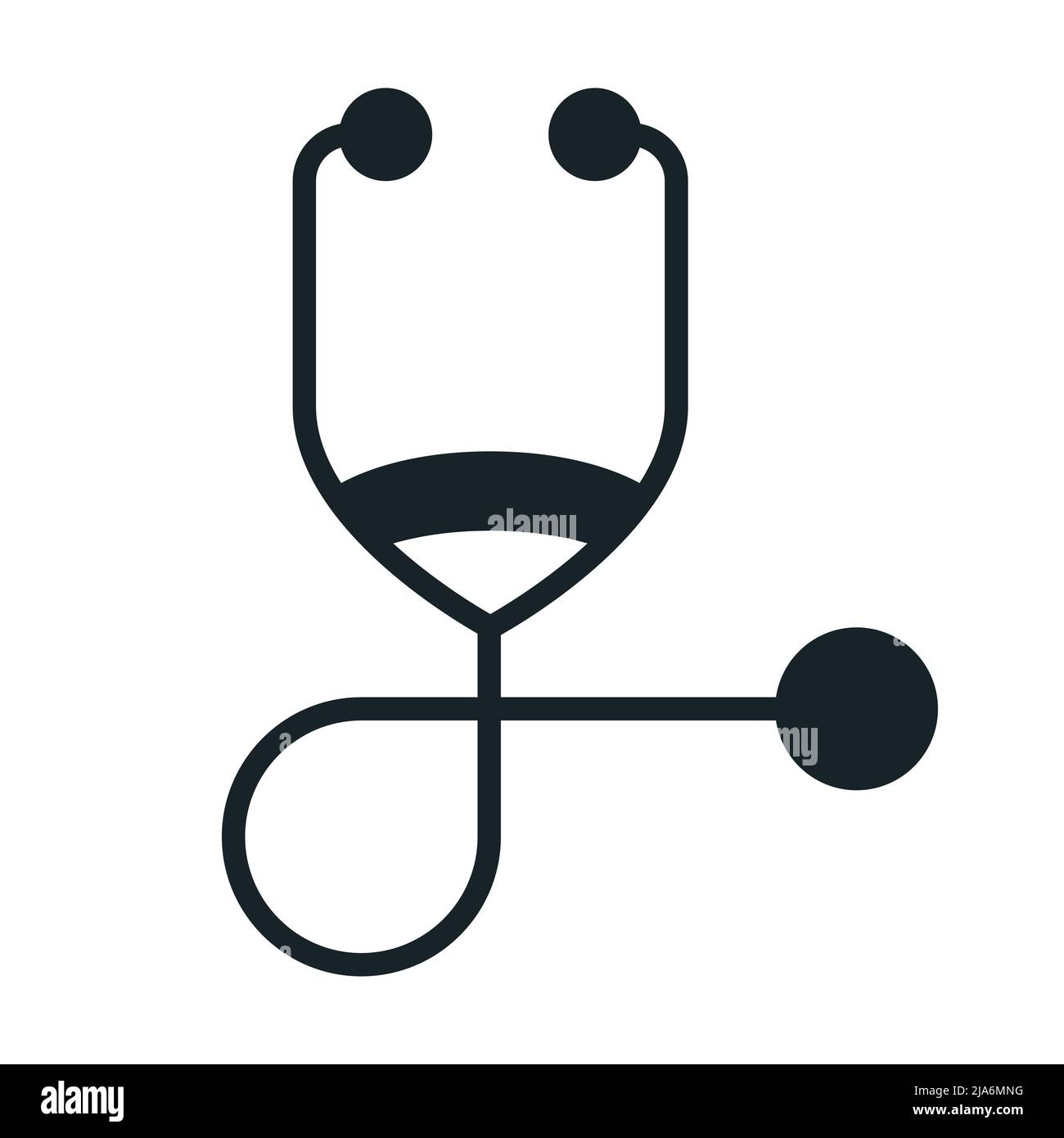 Stethoscope graphic icon. Stethoscope sign isolated on white background ...