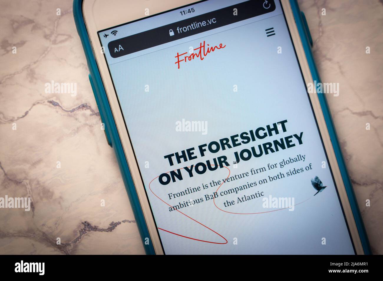 Kumamoto, JAPAN - Feb 8 2021 : The website of Frontline Ventures ...