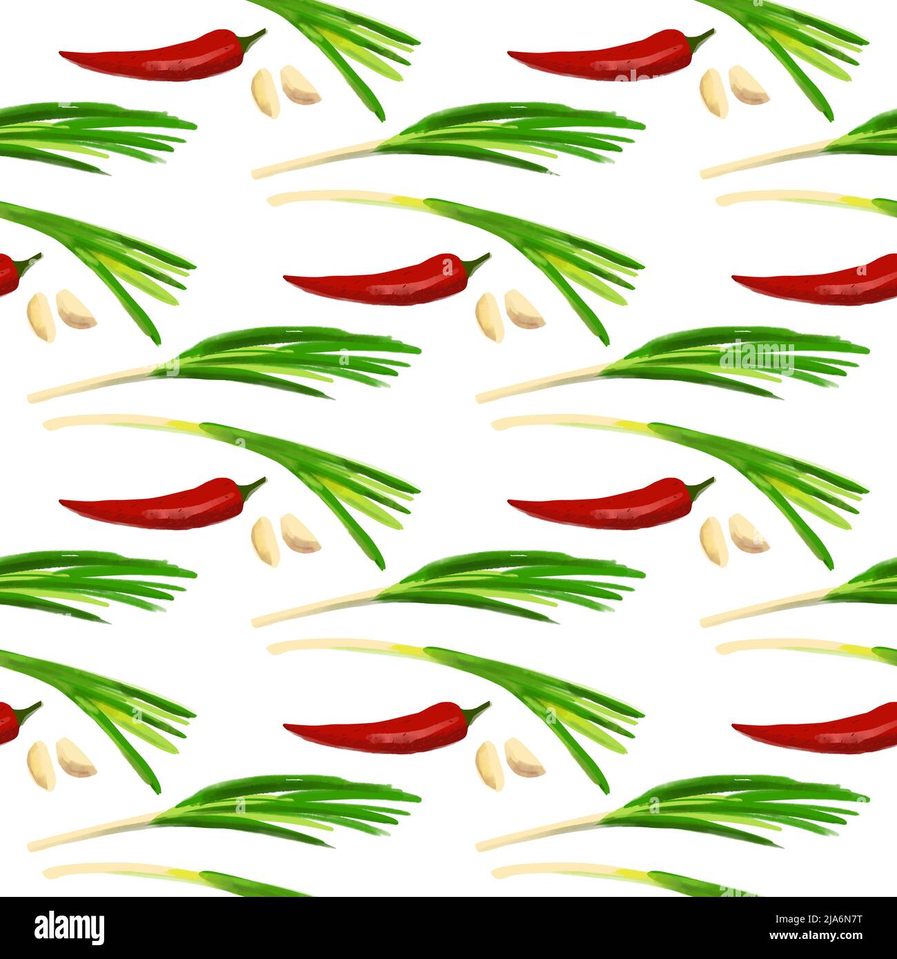 Garlic spicy green pepper Stock Vector Images - Alamy
