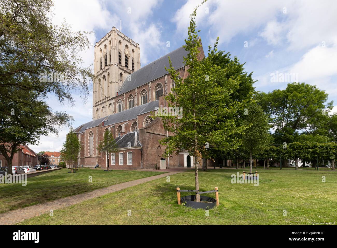 Grote or Sint-Catharijnekerk, in the fortified town of Brielle, in the ...