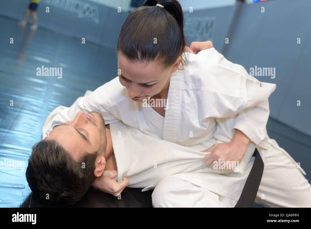 portrait of people during judo combat Stock Photo - Alamy