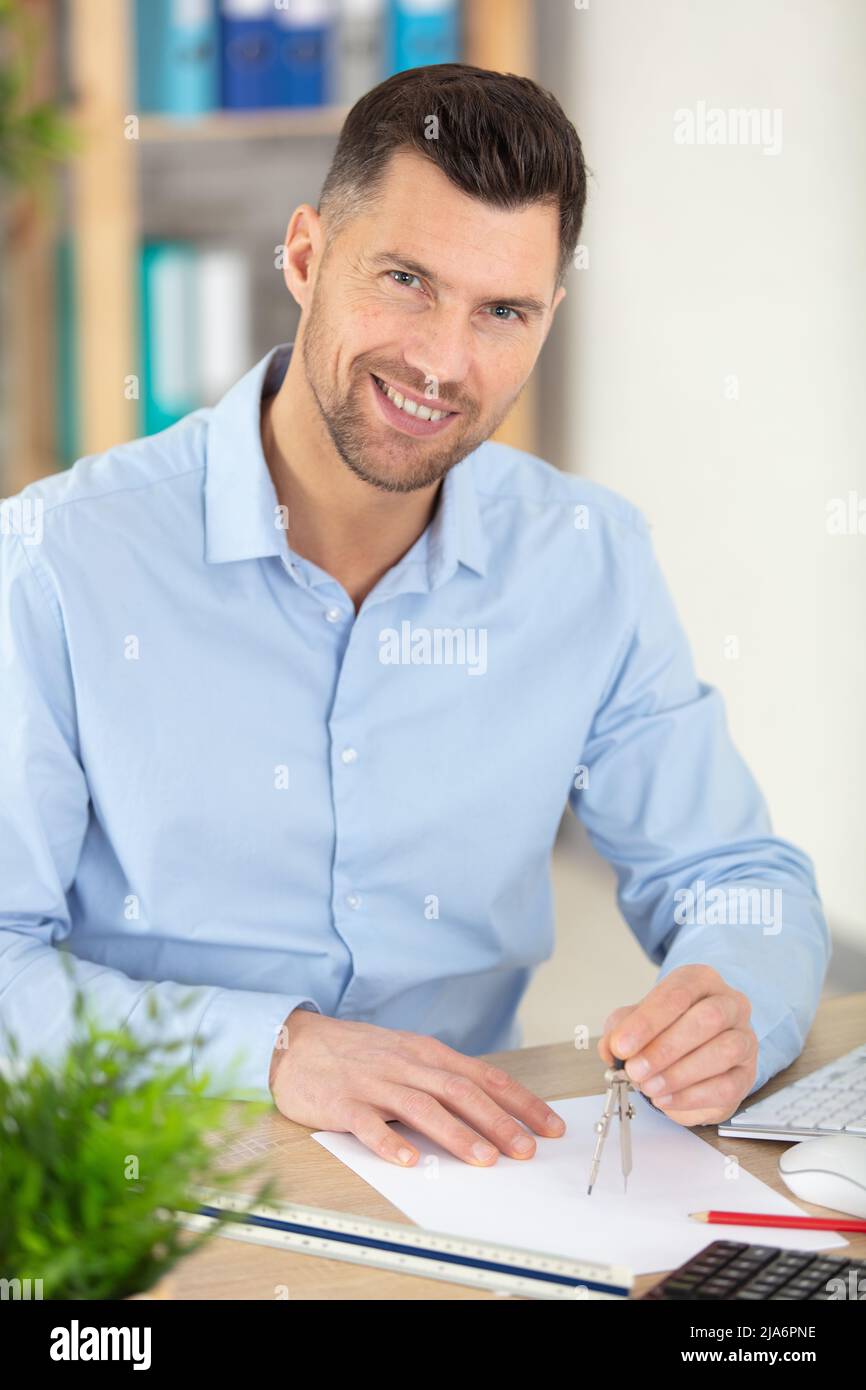 architect designing house for client Stock Photo - Alamy