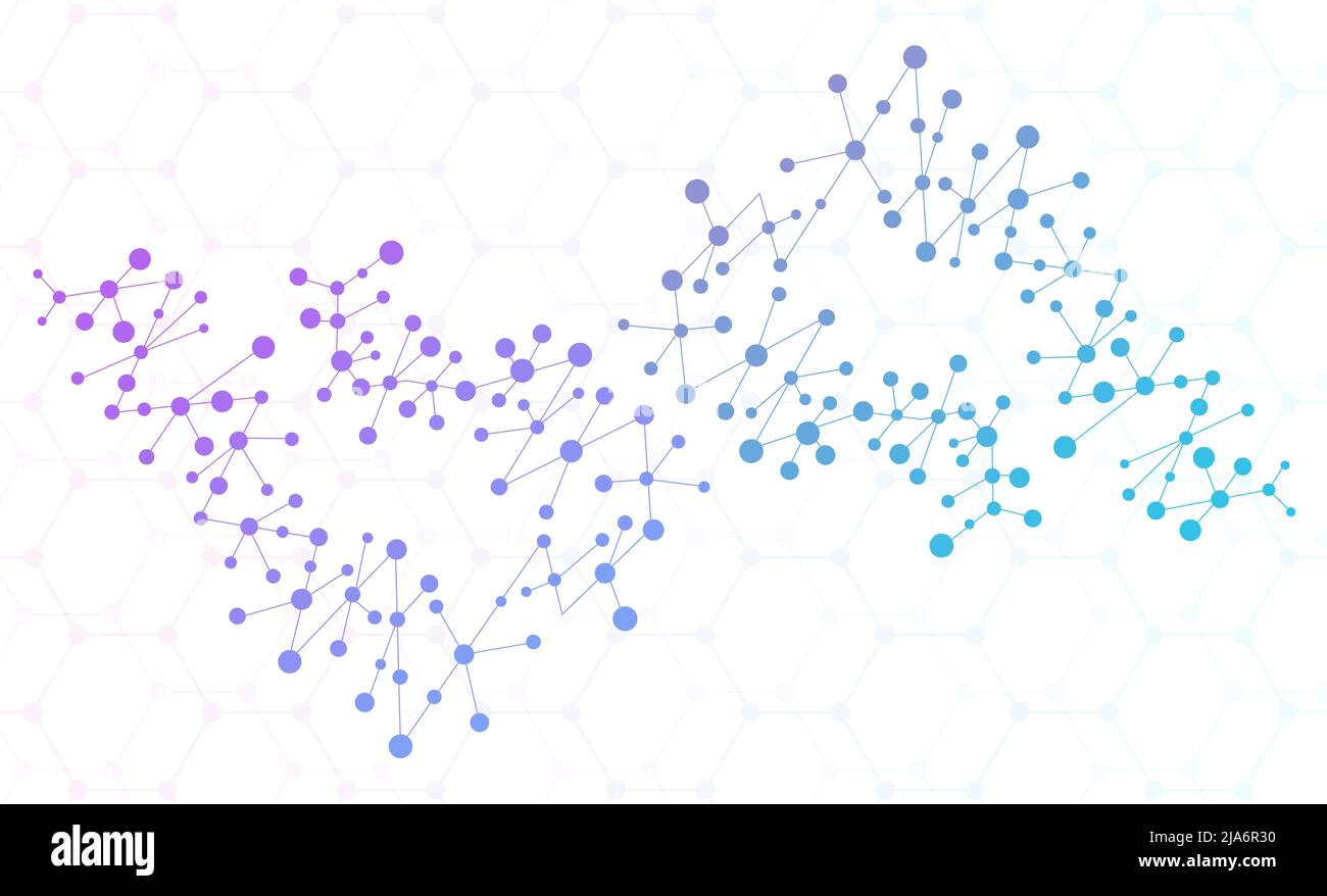 abstract gradient blue molecules, network or electric image, geometric ...