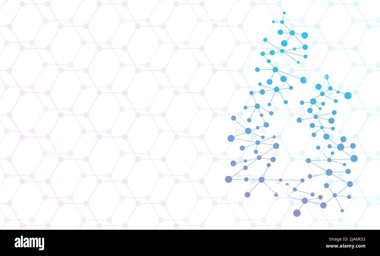 abstract gradient blue molecules, network or electric image, geometric ...