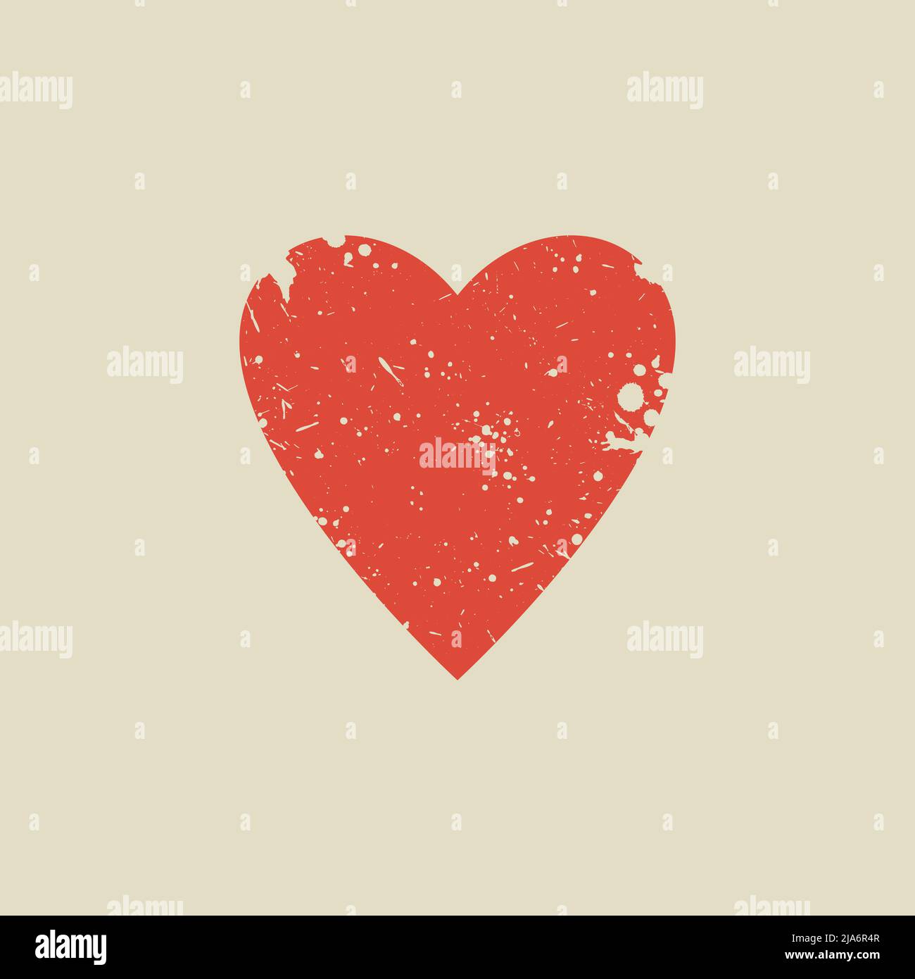 Poker playing cards grunge symbol Hearts. Scratched Playing card deck ...