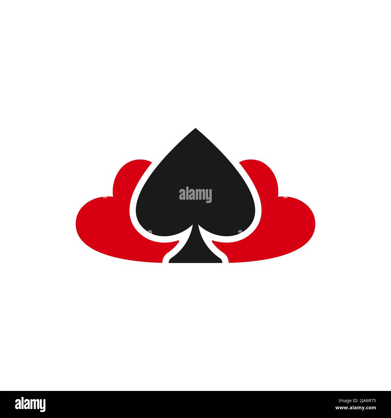 Poker playing cards suits symbols - Spades and Hearts. Playing card ...