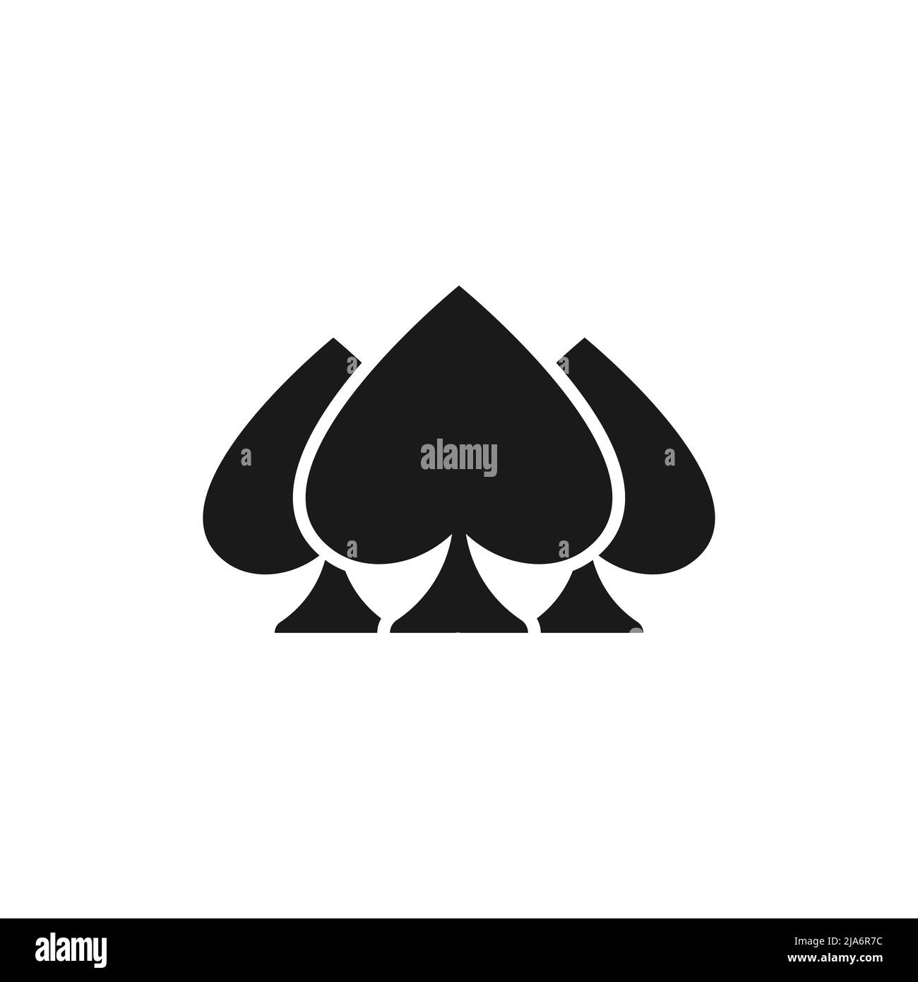 Poker playing cards logo. Spades pyramid. Playing card deck, suit icon ...