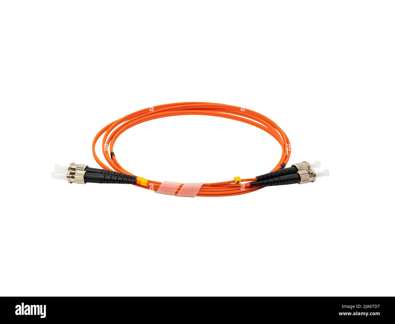 Fiber Optic Patch Cord on isolated white background Stock Photo - Alamy