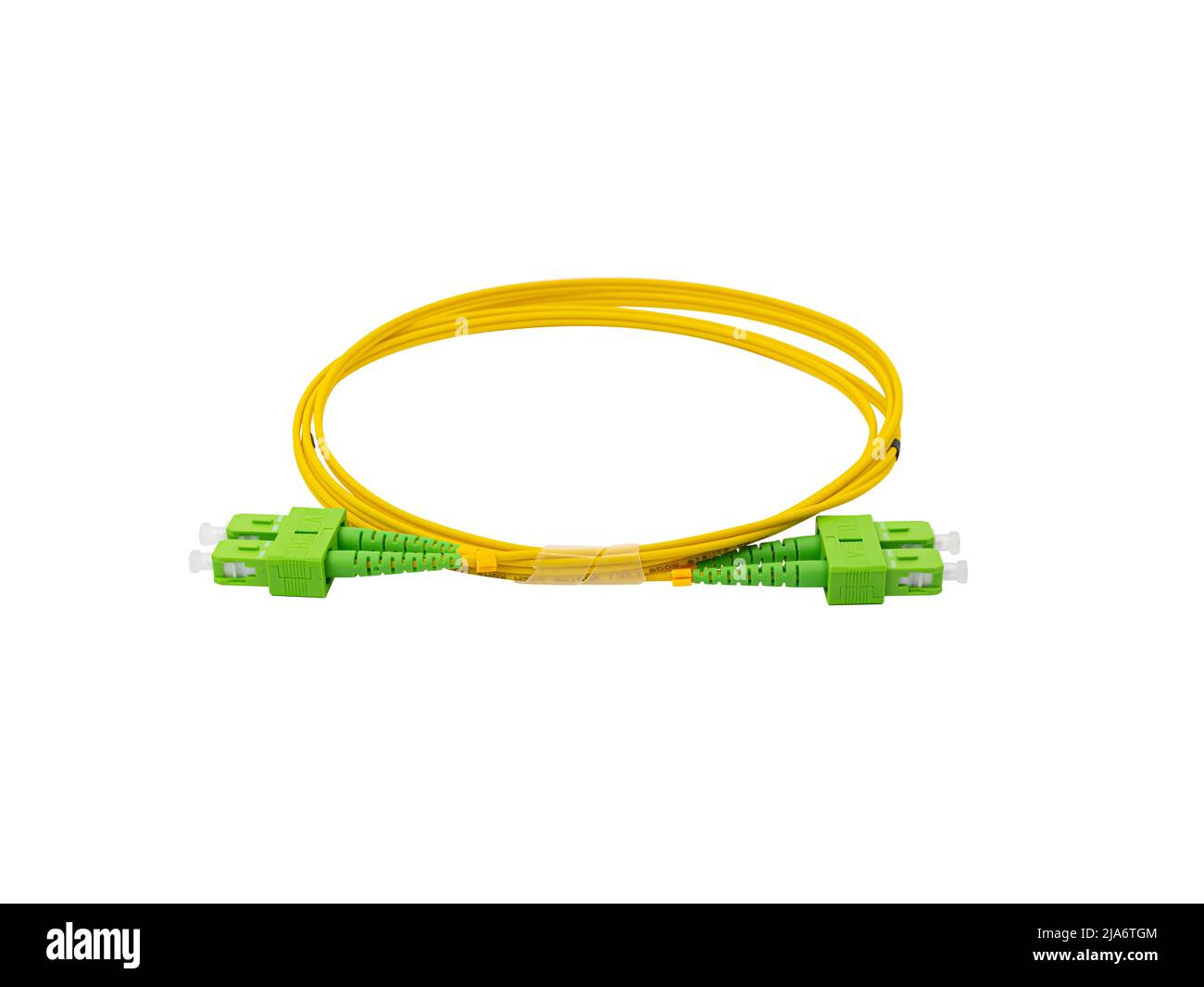 Fiber Optic Patch Cord on isolated white background Stock Photo - Alamy