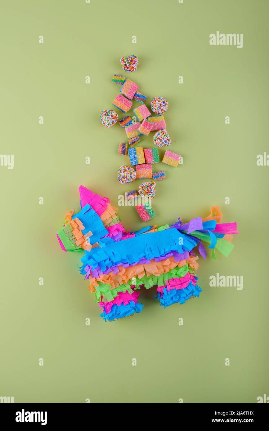 Traditional Mexican pinata in shape of donkey Stock Photo - Alamy