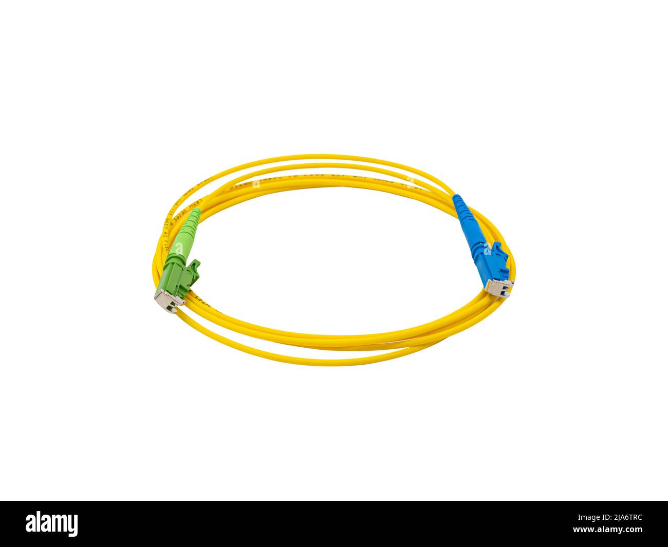 Fiber Optic Patch Cord on isolated white background Stock Photo - Alamy