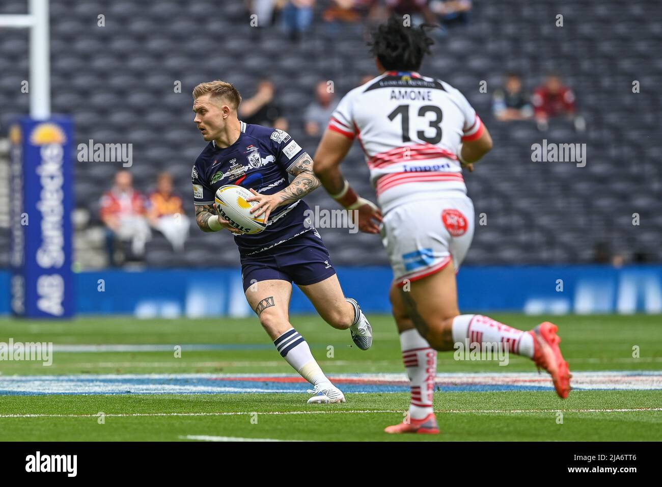Morgan Smith #20 of Featherstone Rovers in action Stock Photo - Alamy
