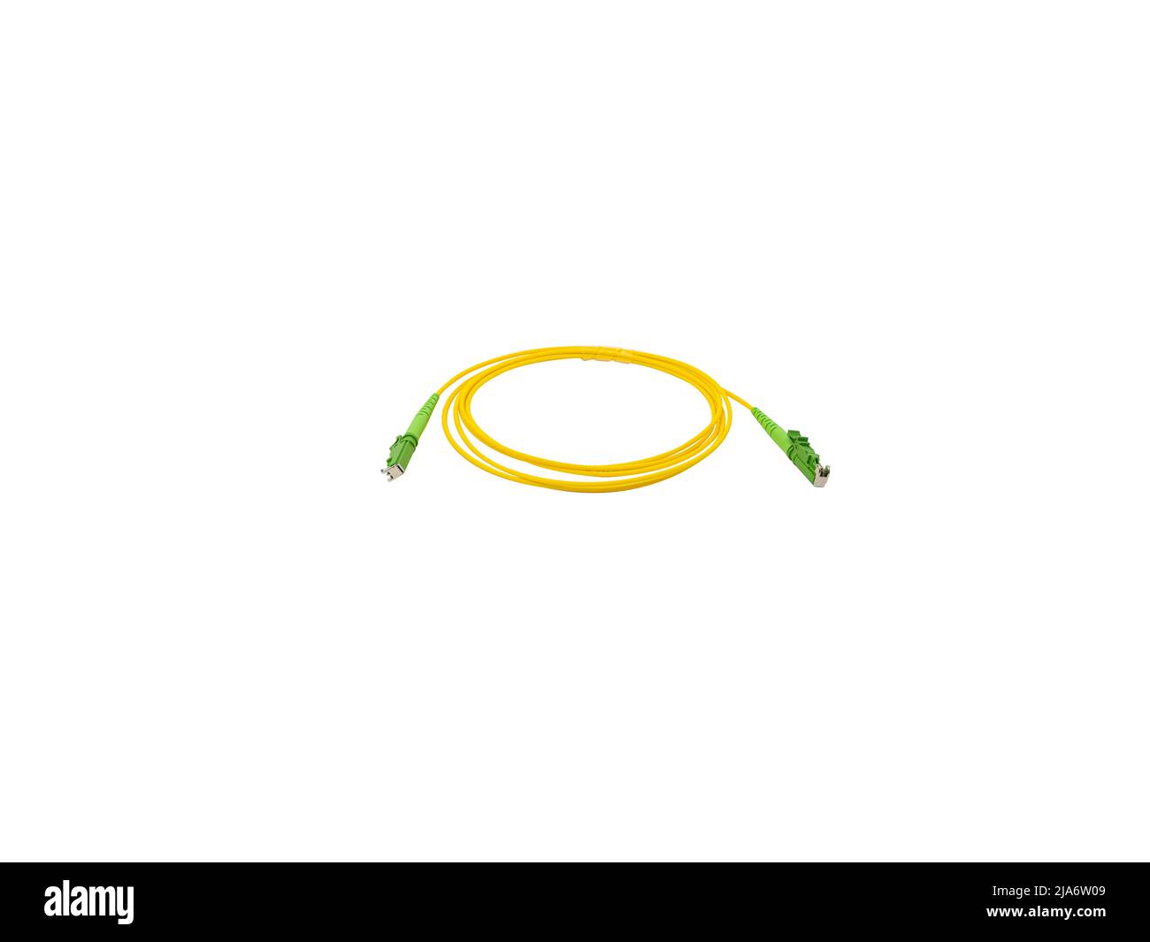 Fiber Optic Patch Cord on isolated white background Stock Photo - Alamy